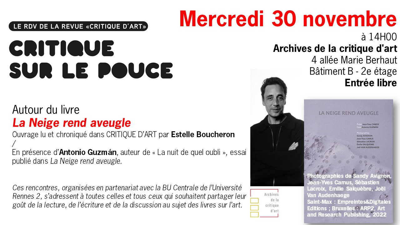 30 novembre - RDV de la revue "Critique d'Art" | AICA-France